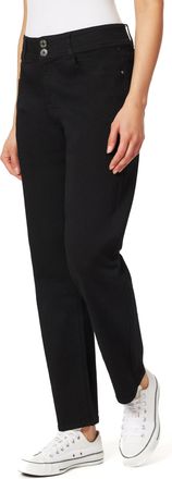 Angels Forever Young Damen Curvy Straight Mid-Rise Jeans, Onyx, 48