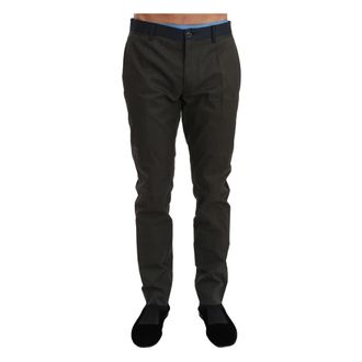Dolce & Gabbana Elegante- schmal geschnittene- gestreifte Freizeithose - - Trousers - Herren - Schwarzk - L