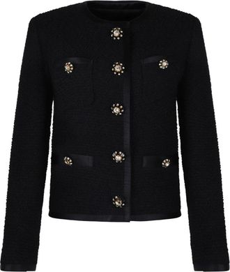 Dolce & Gabbana Femme, Vestes, Noir, Taille: 40 FR Veste Tricot&eacute;e