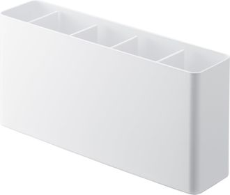 Yamazaki Tableware Yamazaki 8146 TOWER Organizer für Küchenzubehör und Schneidebretter, weiß, Stahl/ABS Harz, Minimalistisches Design, 30 x 6,8 x 14,3 cm (LxBxH)