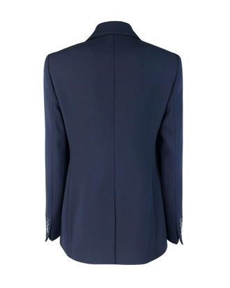 Max Mara Womens Blazer Linz Blue Triacetate Jacket