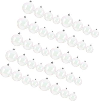Cabilock 40 Stück Schillernde Weihnachtskugeln Kunststoff Befüllbar Transparent 3-6cm Festliche Baumdekoration Für Weihnachten Hochzeit Geburtstag