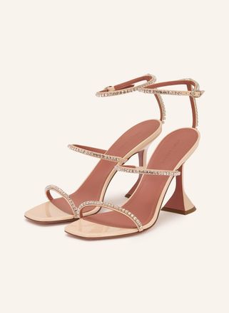 Amina Muaddi Amina Muaddi Sandaletten Gilda Mit Schmucksteinen gold