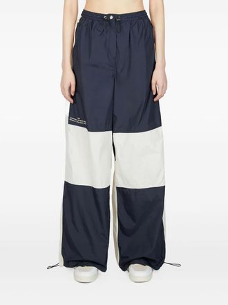 Rokh pantalon de jogging à design bicolore - Bleu