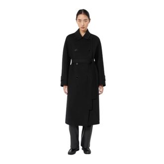 Max Mara Femme, Manteaux, Noir, Taille: 34 FR Double-Breasted Manteaux