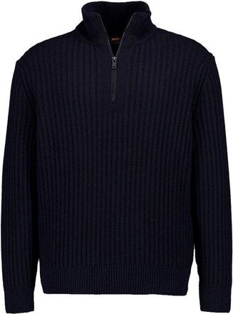 Boss Orange by Hugo Boss BOSS Orange Herren Troyer blau unifarben