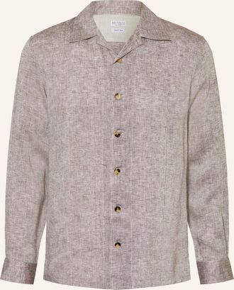 Brunello Cucinelli Brunello Cucinelli Leinenhemd Comfort Fit beige