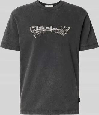 Replay Regular Fit T-Shirt aus reiner Baumwolle
