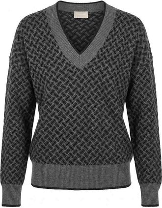 Drumohr Pull &Agrave; Col V - Gris