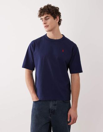 Polo Ralph Lauren T-shirt &eacute;pais &agrave; logo embl&eacute;matique - Bleu marine Newport