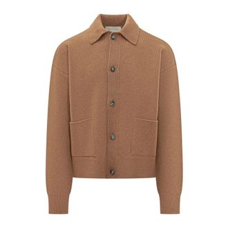 Ami Cardigan &agrave; col chemise - Homme - Pulls - Beige - Taille: M