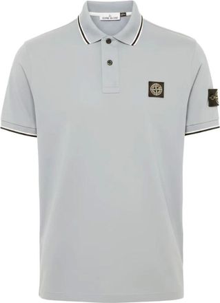 Stone Island Homme, Tops, Gris, Taille: 2XL Polo &agrave; manches courtes slim-fit