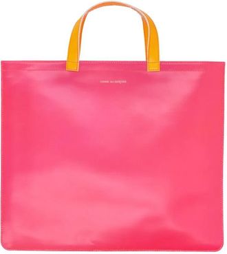 Comme Des Gar&ccedil;ons Shopper & Totes - Leather Super Fluo Tote Bag - Gr. unisize - in Rot - f&uuml;r Damen