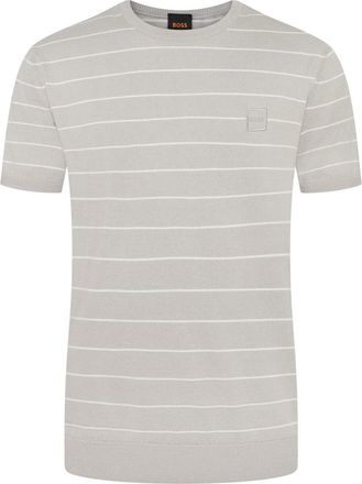 HUGO BOSS T-Shirt aus Baumwollmischung mit Nadelstreifen in