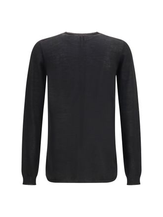 Rick Owens Mens Biker Level Sweater Black Merino Wool Ovis Aries