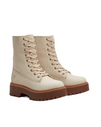 Timberland Stone Street Combat Boots - Beige