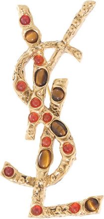 Saint Laurent Charms - Cassandre Brooch - Gr. unisize - in Gold - für Damen