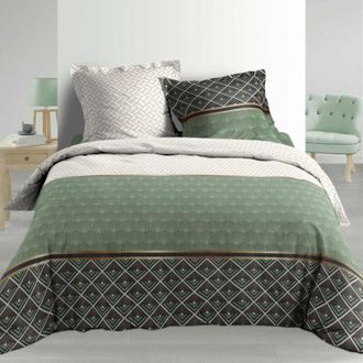 Douceur d'Int&eacute;rieur Douceur Dint&eacute;rieur - Housse de couette 260x240 + 2 taies Belor coton Percale 78 fils