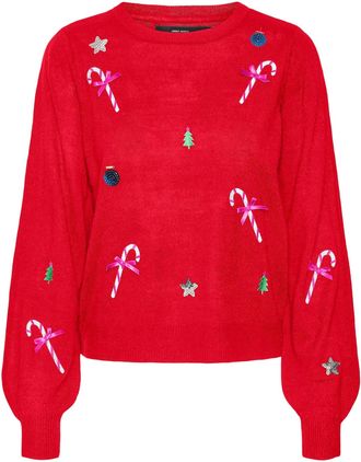 Vero Moda VMNEWJOLLY LS O-Neck Pull. Xmas