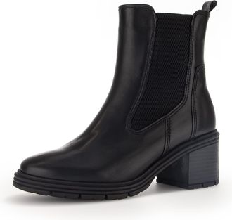 Gabor Damen Chelsea Boots, Frauen Stiefeletten,Wechselfu&szlig;bett,Moderate Mehrweite (G),Winterstiefeletten,Stiefel,schwarz (Mel.),40 EU / 6.5 UK