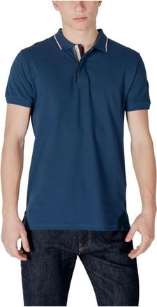 Colmar Homme, Tops, Bleu, Taille: M Polo en Coton Bleu Collection Printemps/Été