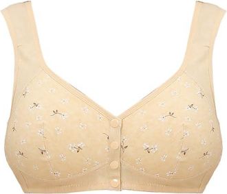Generic Coluckor Soutien-gorge lissant avec fermeture avant et dos profond Couverture int&eacute;grale cache le dos Soutien-gorge dentra&icirc;nement 3X, beige, 3XL