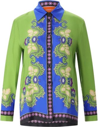 La DoubleJ Femme, Blouses et Chemises, Multicolore, Taille: 44 FR Pliss&eacute; Boy Shirt