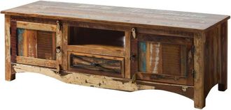 Massivmoebel24 TV-Board Altholz 150x50x50 mehrfarbig lackiert nature of spirit 135