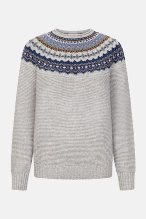 Erib&eacute; ERIB&Eacute; Pullover Stoneybrek Damen Blau Grau Fairisle