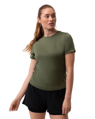 Danish Endurance Sportshirt Damen, Sport Oberteile Damen, Yoga Shirt, Leicht & Atmungsaktiv, 1er oder 2er Pack Olivgr&uuml;n XXL