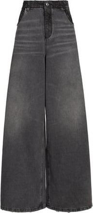 Blumarine Blumarin - große bi -materielle Jeans in Baumwolle - blau