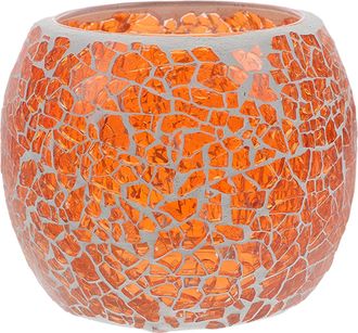 Lurrose Mosaikglas Windlicht Vintage Kerzenständer Kerzenleuchter Glaskugel Europäischer Stil Teelichtglas Mittelstücke für Xmas Hochzeit Ostern Neujahr Party