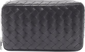 Bottega Veneta Pre-owned Vintage Intrecciato Leather Pouch - Femme - Pre-owned - Noir - Taille: ONE Size