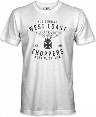 West Coast Choppers T-Shirt pour Homme - Blanc, Blanc., 4XL