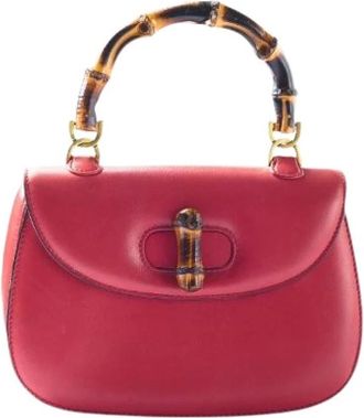 Gucci Sac &agrave; main Bamboo 1947 Pre-owned - Femme - Pre-owned - Rouge - Taille: ONE Size
