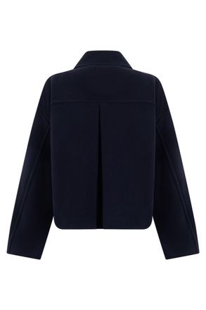 Pinko Womens Double-Breasted Coat Dark Navy Wool Double Breasted & Peacoats