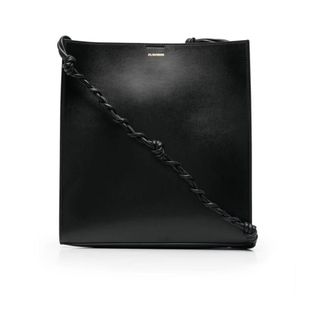Jil Sander Femme, Sacs, Noir, Taille: ONE Size Sac bandouli&egrave;re en cuir &agrave; imprim&eacute; logo