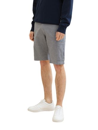 Tom Tailor Herren Regular Fit Cargo Bermuda Shorts, 29422 - navy white dobby, XS