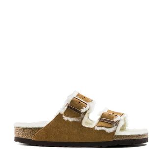 Birkenstock Femme, Chaussures, Blanc, Taille: 38 EU Sandales Arizona doubl&eacute;es en peau de mouton