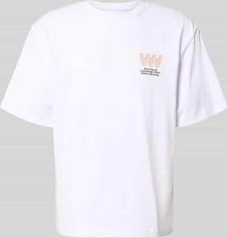 Wood Wood T-Shirt mit Label-Print Modell Gary