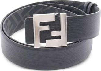 Fendi ceinture à design réversible (années 2020) - Noir