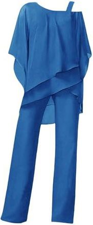 Generic Pantalon de smoking pour femme - Mode europ&eacute;enne et am&eacute;ricaine - Couleur unie - Loisirs irr&eacute;guliers - Ensemble d&eacute;contract&eacute; - Mode d&eacute;t&eacute; europ&eacute;en et am&eacute;