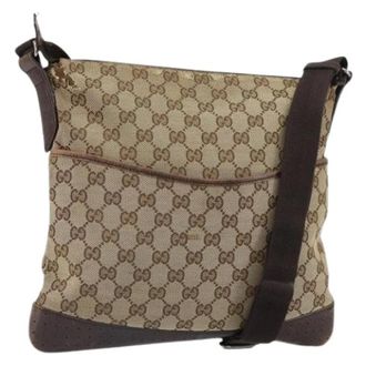 Gucci Sac bandouli&egrave;re en toile Pre-owned - Femme - Pre-owned - Beige - Taille: ONE Size