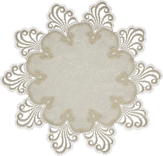 Plauener Spitze 3086E_11_36 Tischdecke Nizza E, Gr&ouml;&szlig;e 36 cm, rund