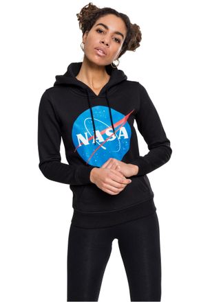 Mister Tee (MISUQ) Damen Hoodie Ladies NASA Insignia Hoody, black, S, MT613