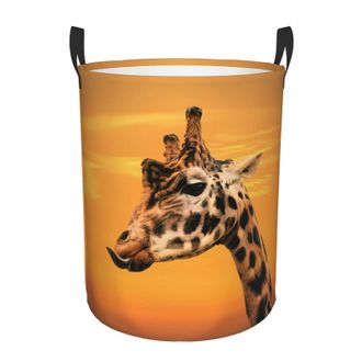 Generic Giraffenkopf W&auml;schekorb Rund W&auml;schek&ouml;rbe Stehender W&auml;schetonne F&uuml;r Decken Spielzeug Lagerung