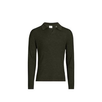 Nn.07 Polo &agrave; manches longues en laine m&eacute;rinos