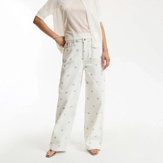 La Redoute Collections Jean Large &Agrave; Broderies Florales