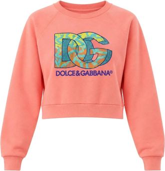 Dolce & Gabbana Logo Detail Cropped Jersey Sweatshirt - - Sweatshirts & Hoodies - Damen - Mehrfarbig - S