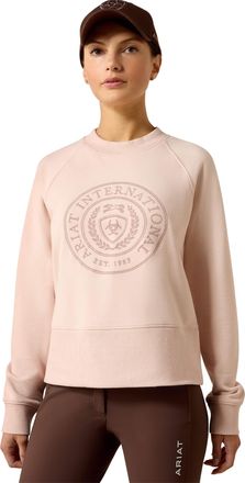 Ariat Womens Martine Sweatshirt Long Sleeve in Sepia Rose, Size X-Small, by Ariat